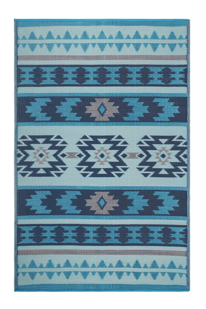 Cusco Blue Reversible Outdoor Rug